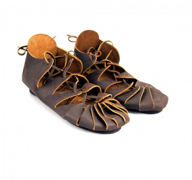 003 Bundschuhe aus Nubukleder – Mittelalterland | Mittelalterzelte und ...